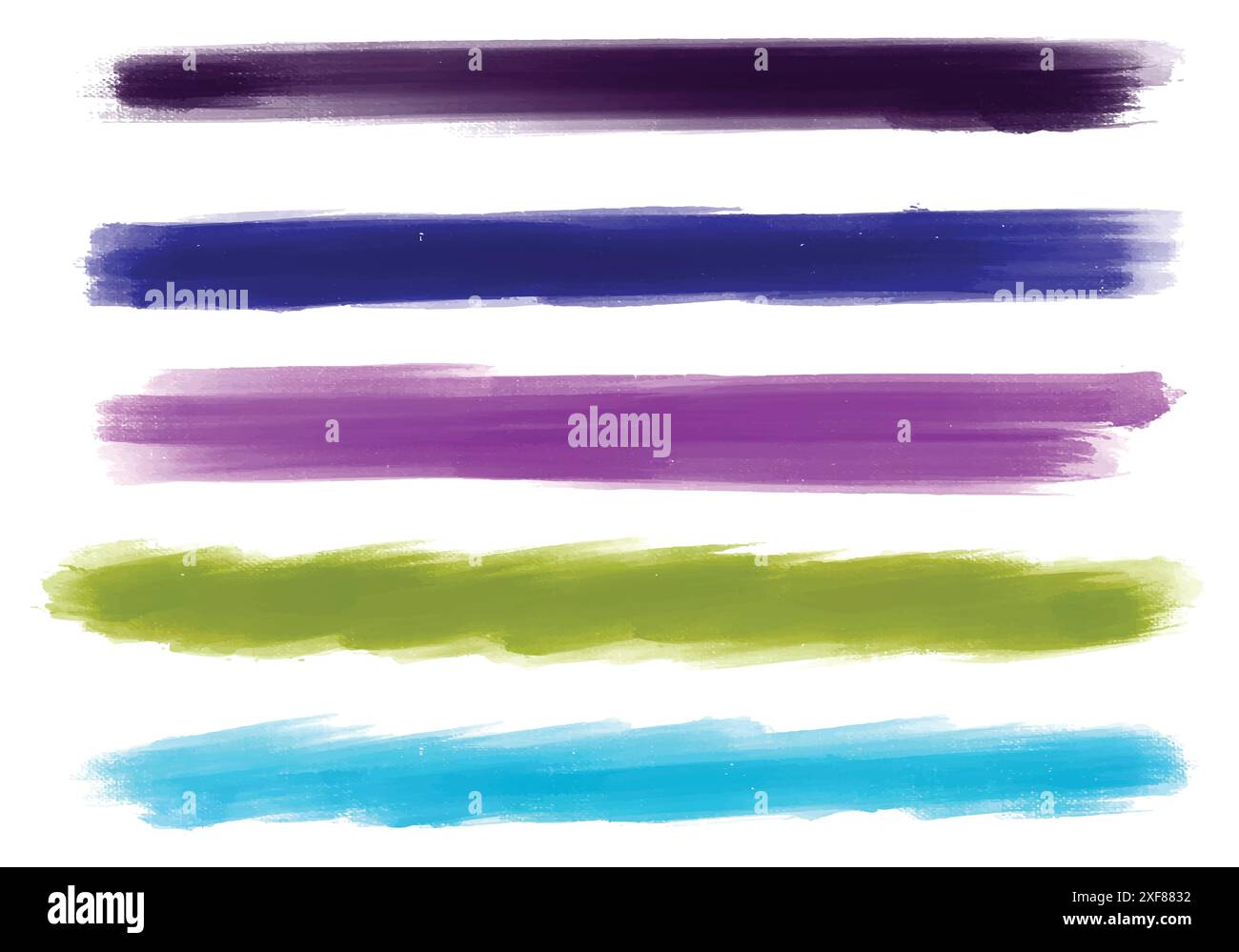 Ink paint colorful brush stroke splatter set design Stock Vector Image ...