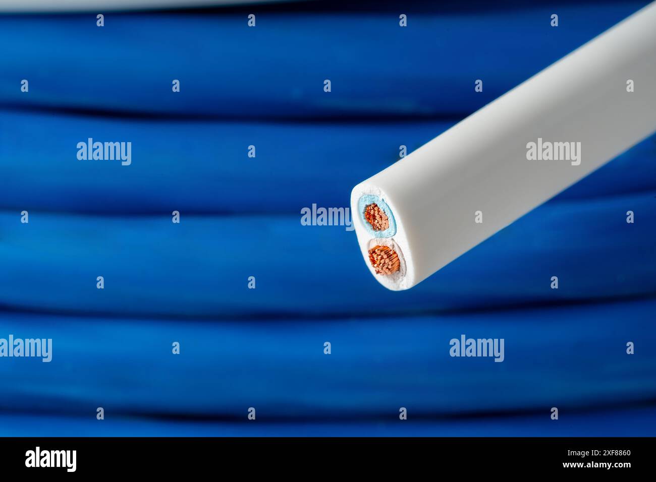 Spools of Electrical Wire on White Background Stock Photo - Alamy