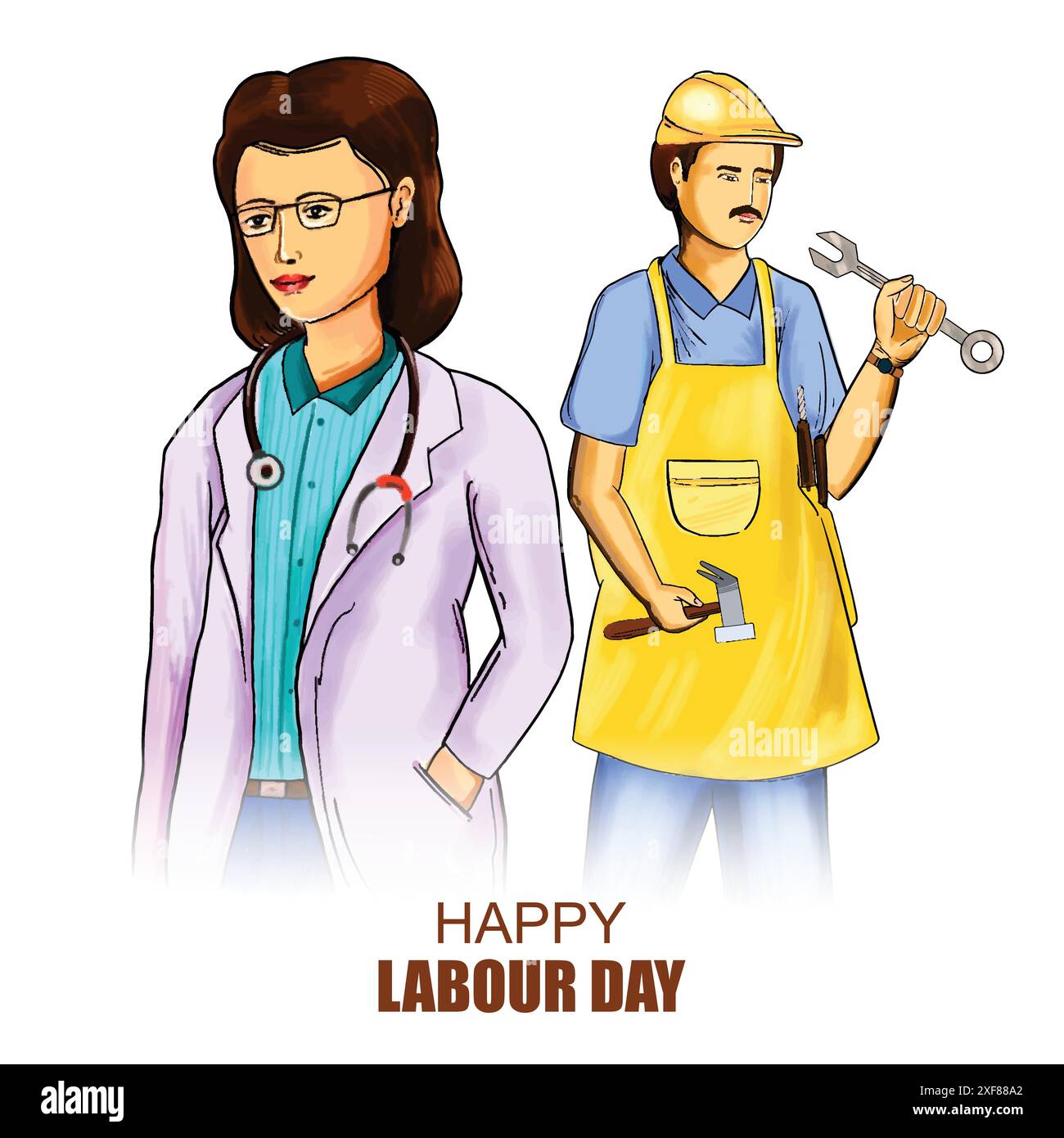 1st may happy labour day its international worker's day card design ...