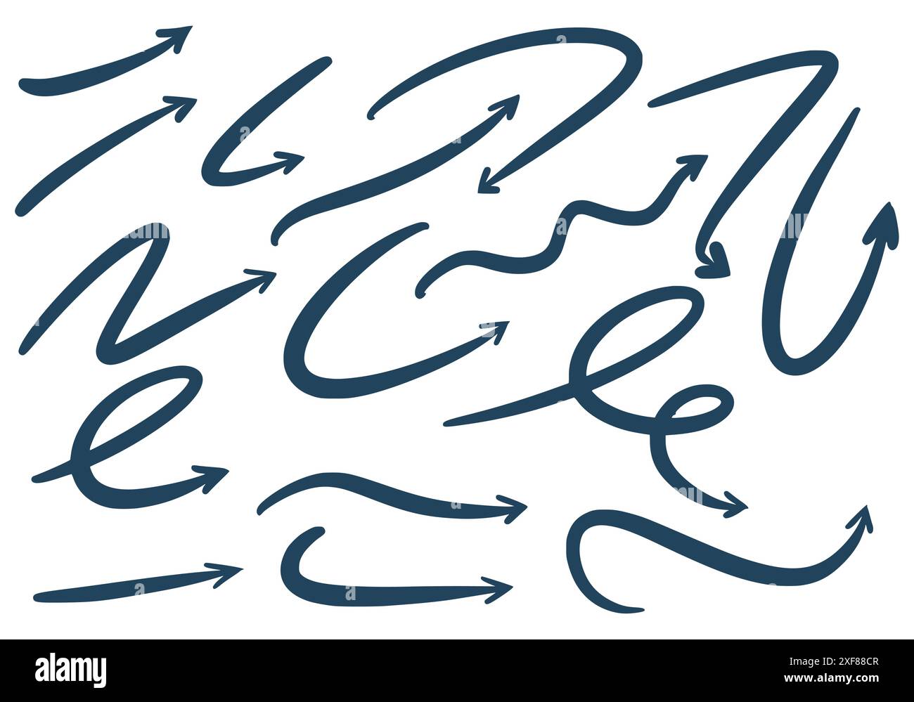 Set hand drawn markers Cut Out Stock Images & Pictures - Alamy