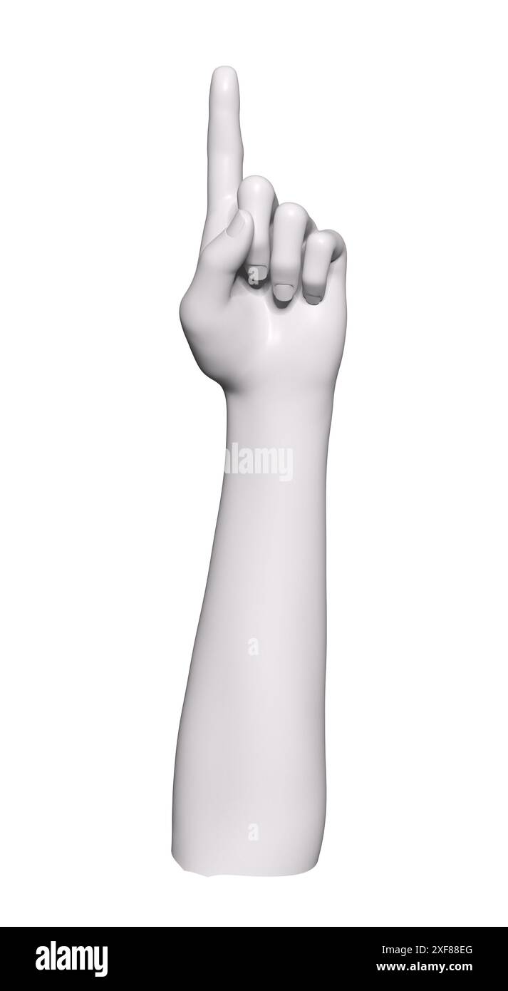 White mannequin hand, isolated female hand. White hand sculpture ...