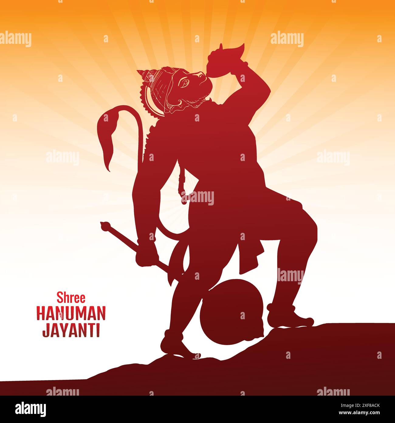 Happy hanuman jayanti celebrates the birth of lord sri hanuman card ...