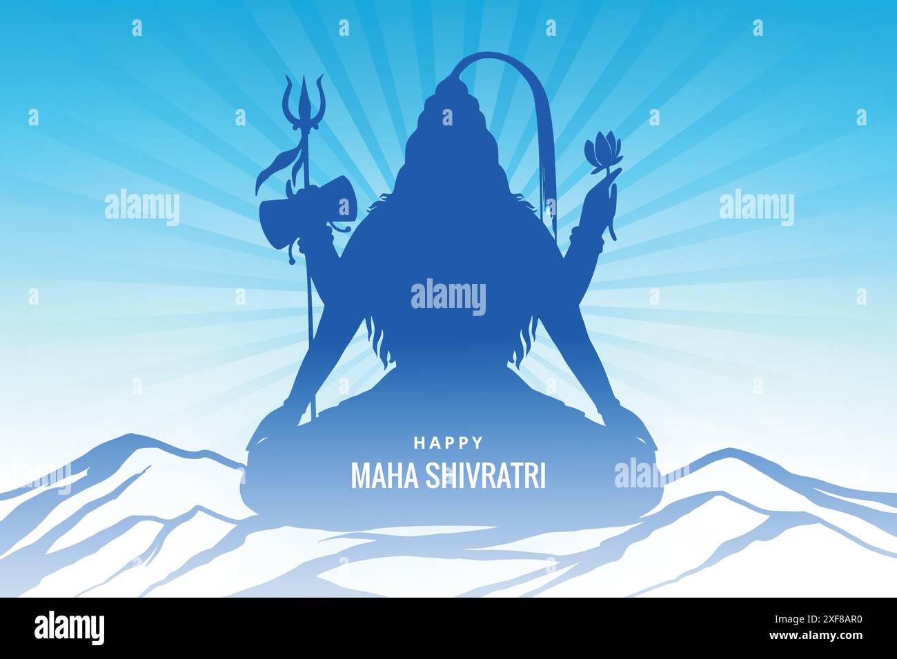 Maha shivratri lord shiva puja blessing poster card background Stock ...