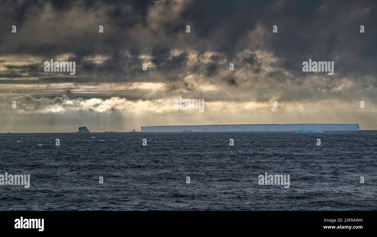 Iceberg A23a , the largest iceberg in the world, floating in the Southern Ocean close to the ...