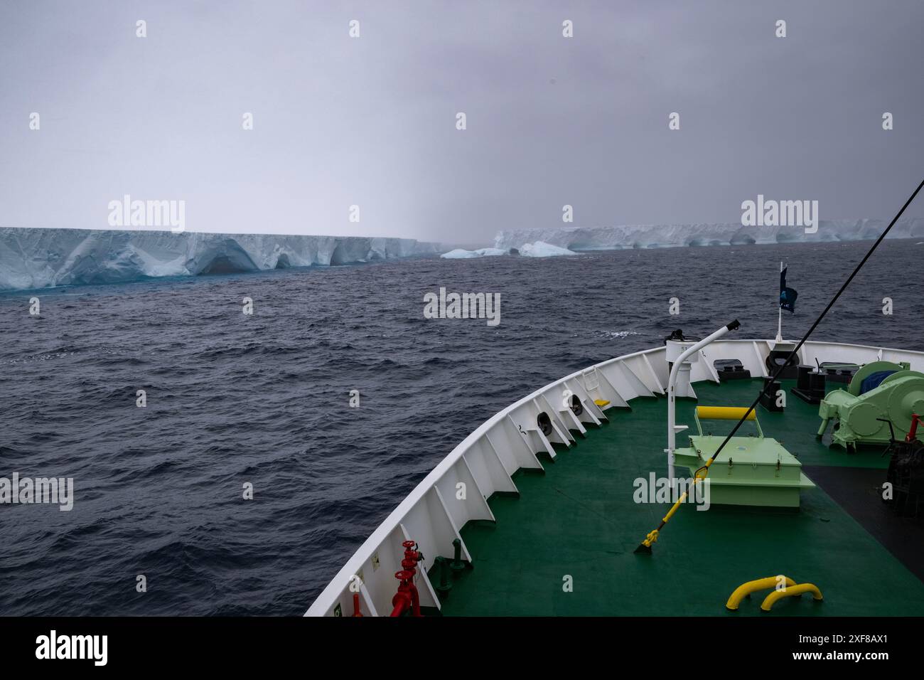 MV Ortelius approaching Iceberg A23a , the largest iceberg in the world, floating in the ...