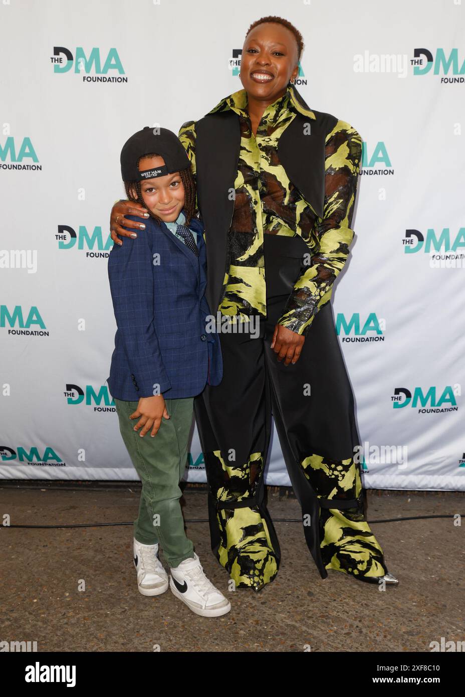 (L-R) Alexander Jay-Moore and Dominique Moore attend the DMA London ...