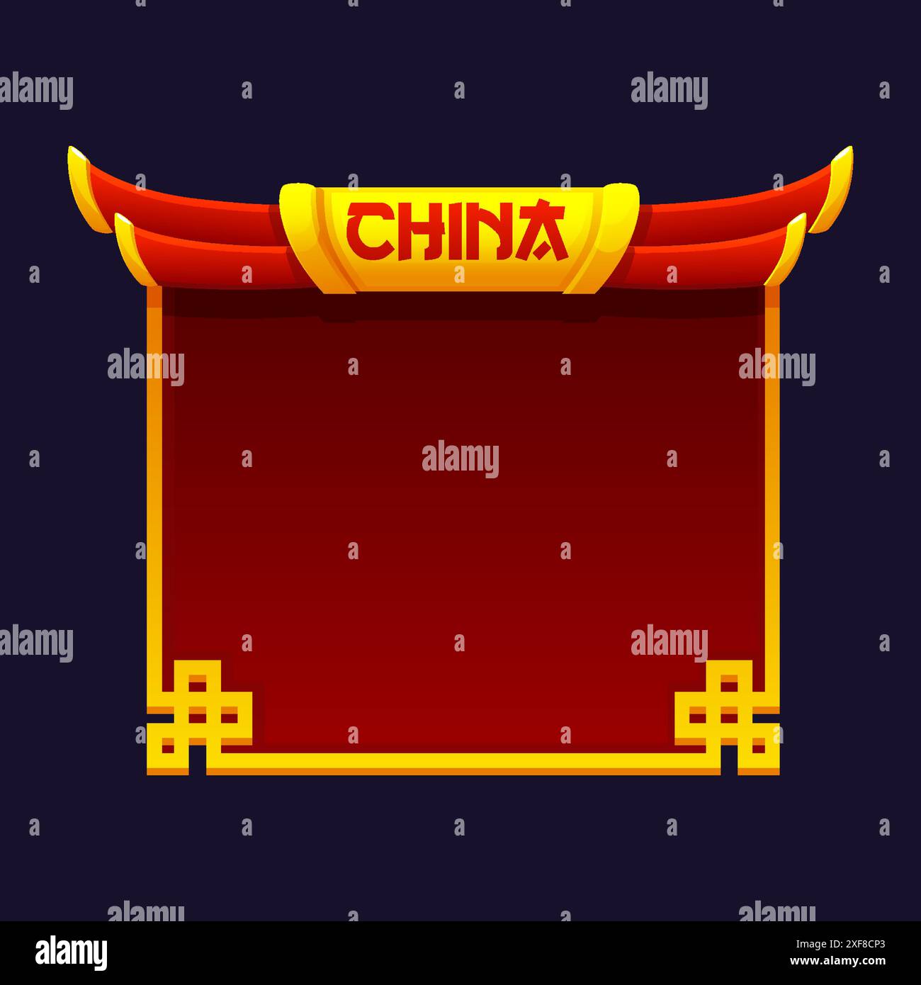 Golden Chinese frames. Chinese-style background for your icon. Game ...
