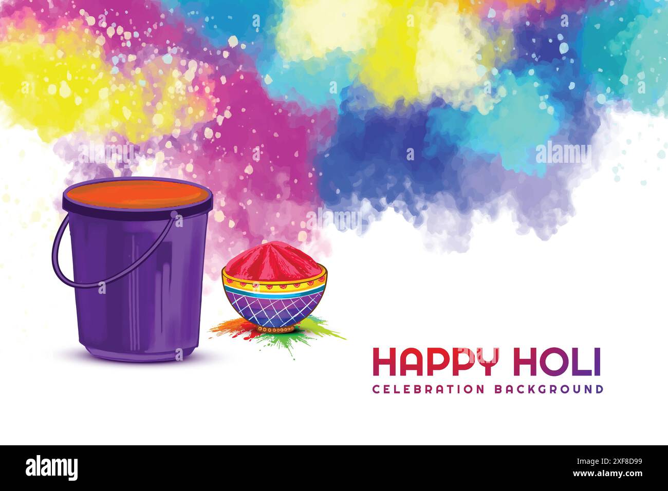 Happy holi festival of india celebration greetings card background ...