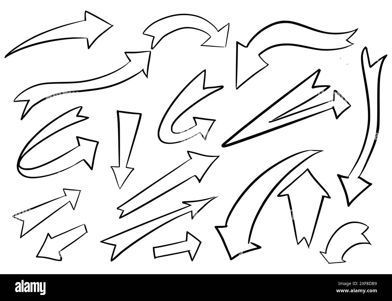 Hand drawn creative arrow set design Stock Vector Image & Art - Alamy