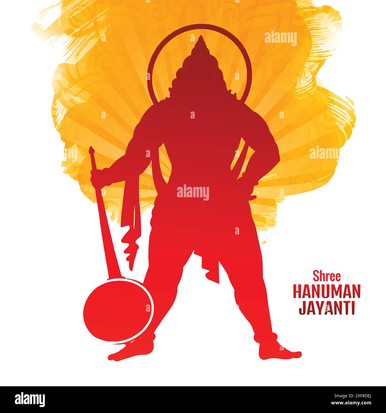 Lord hanuman on religious background for sri hanuman jayanti card ...