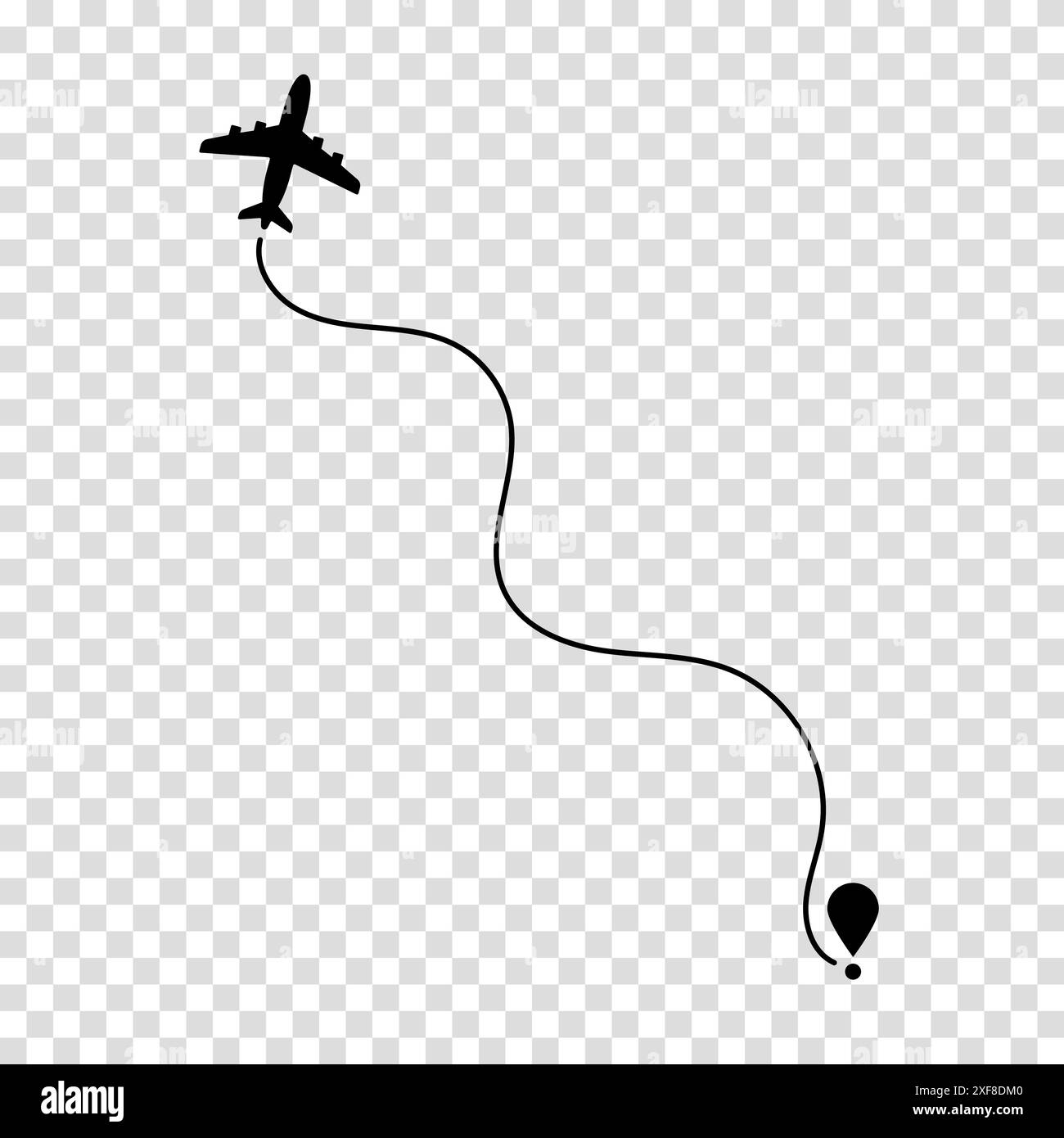 Airplane route plane path. Travel concept. Aircraft tracking. Vector ...