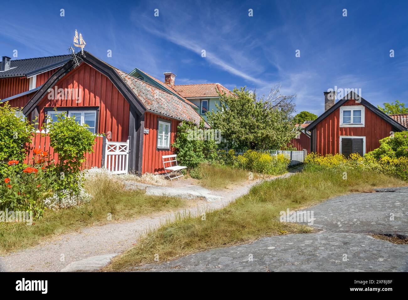 geography / travel, Sweden, Summer houses on Sandhamn island ...