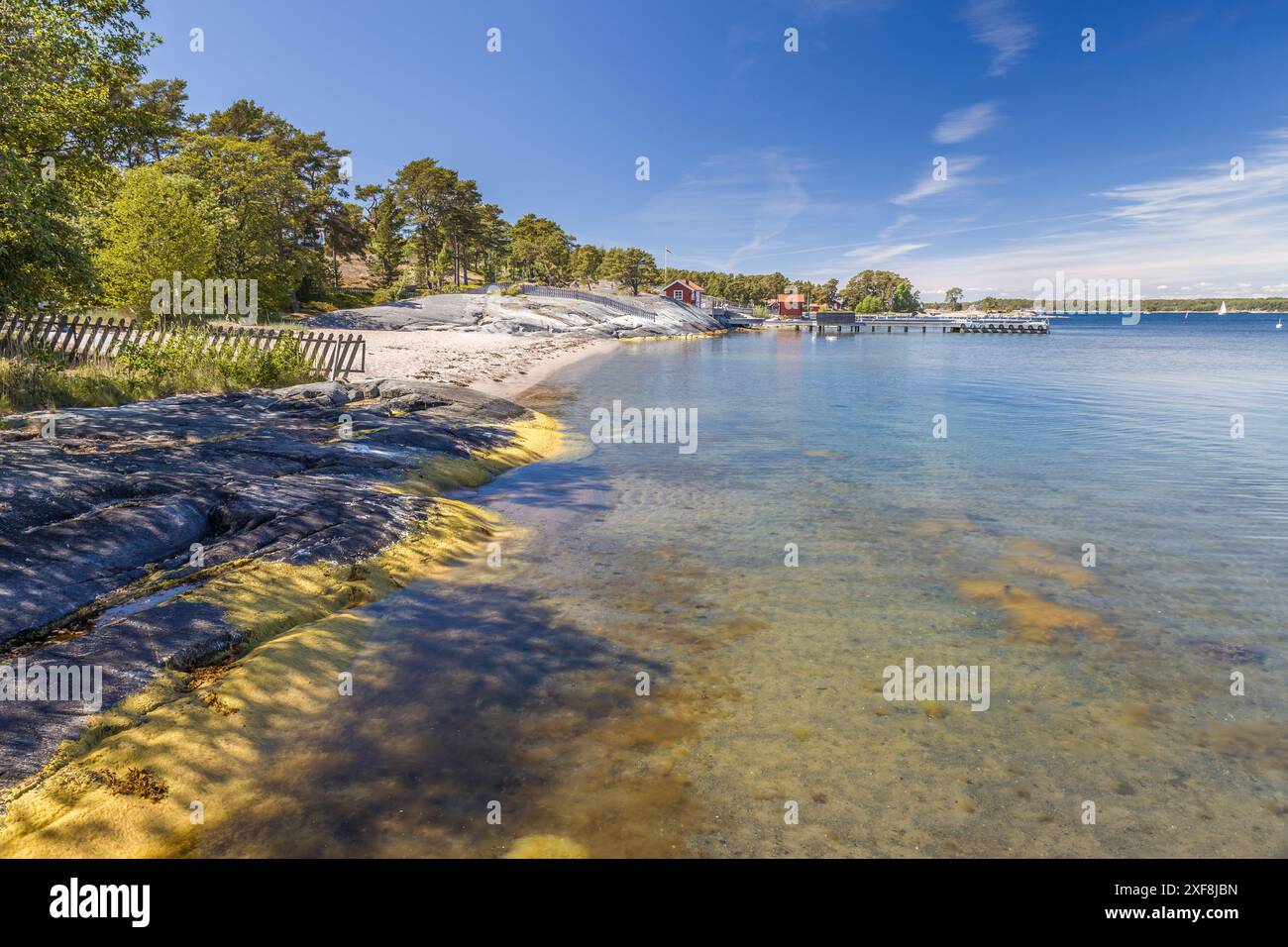 geography / travel, Sweden, Beach on Sandhamn island, Stockholms Iaen ...