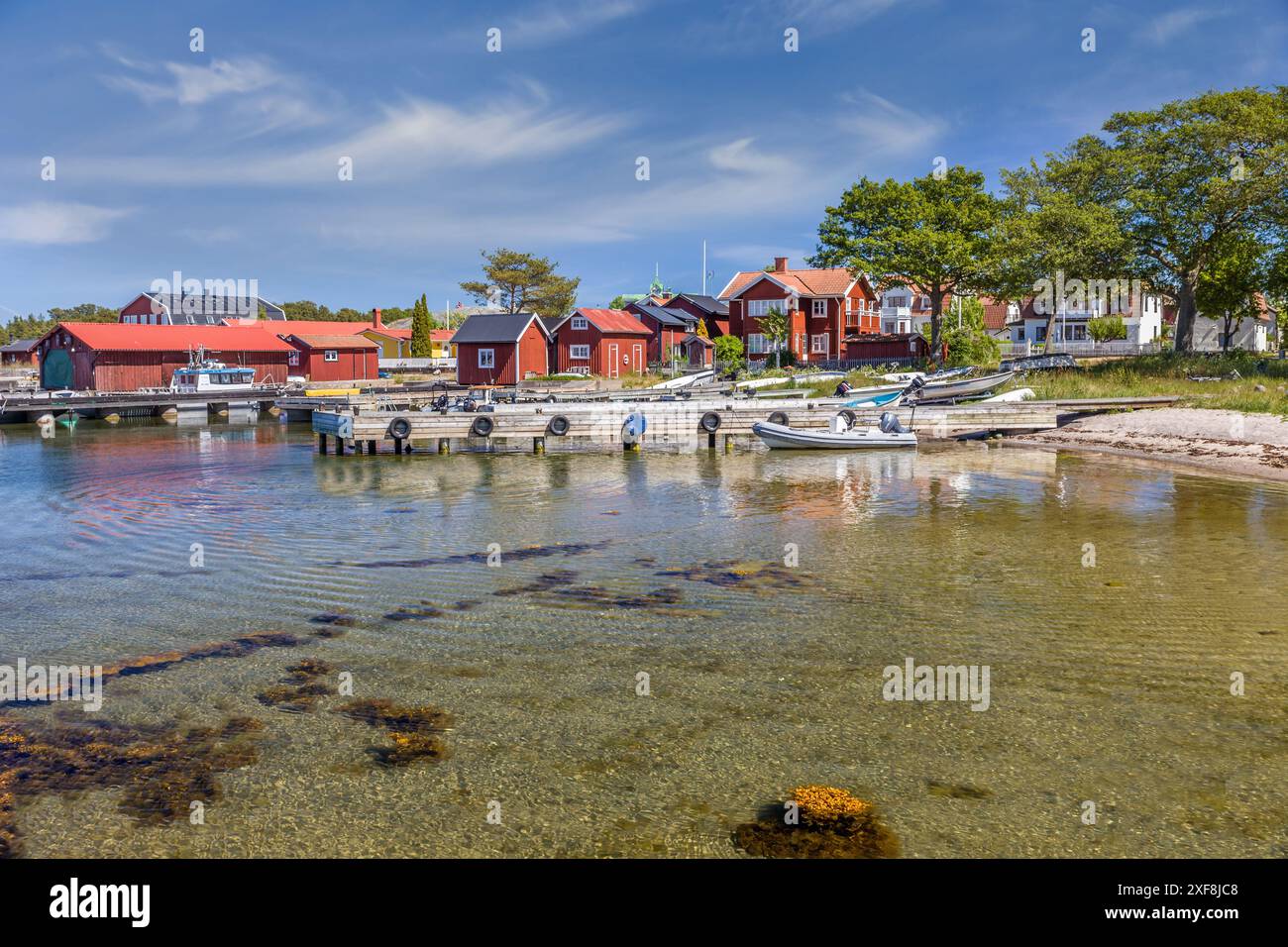 geography / travel, Sweden, Pier on Sandhamn island, Stockholms Iaen ...