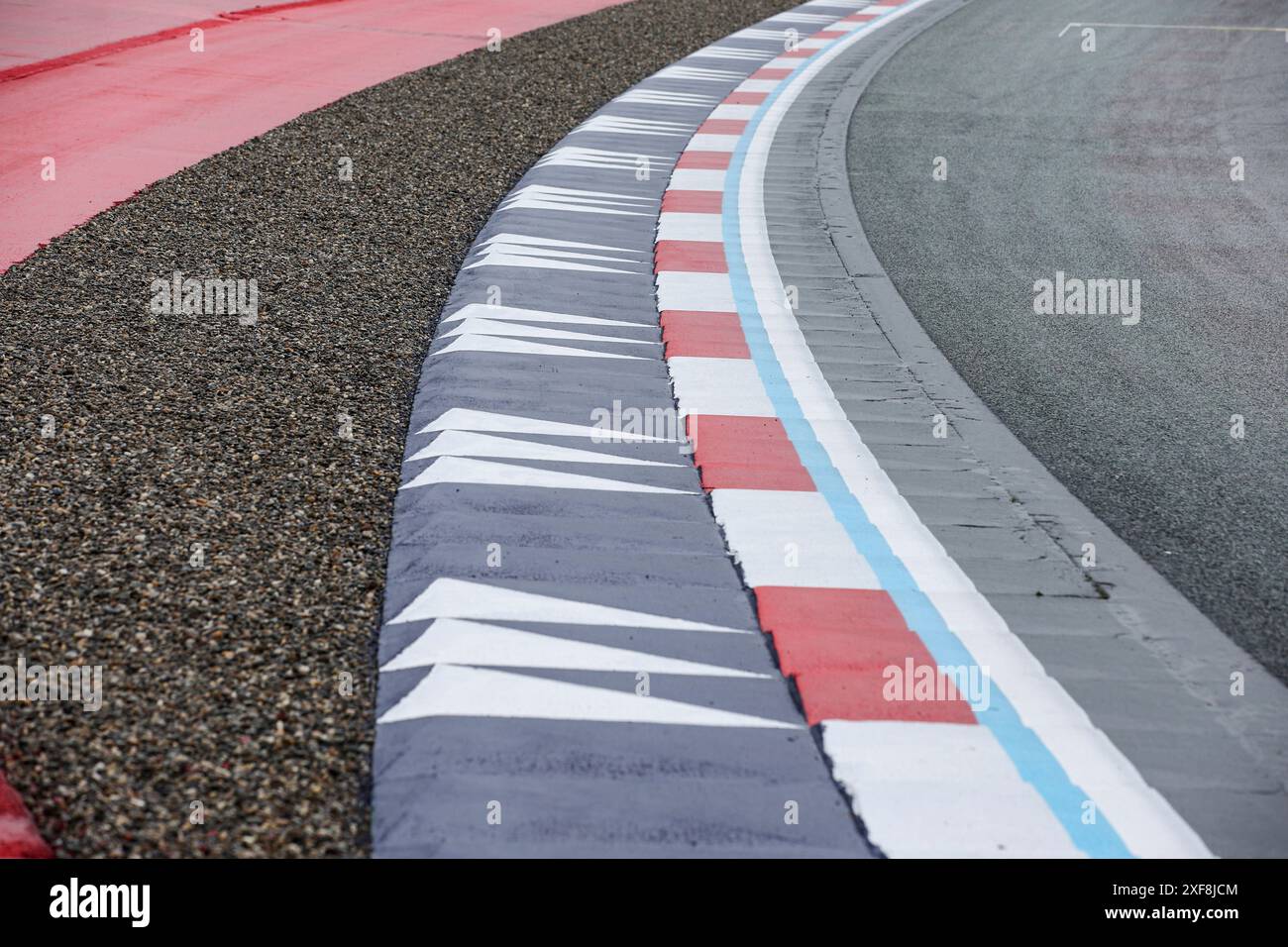 Spielberg, Austria. 27th June, 2024. New gravel trap kerb for track ...