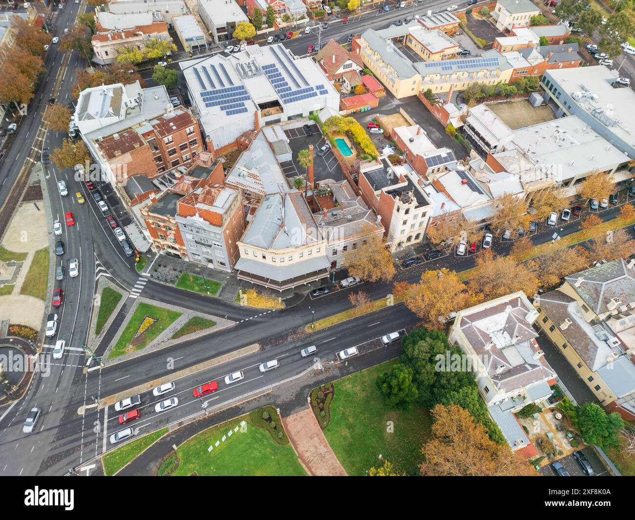 City centre traffic aerial hi-res stock photography and images - Alamy
