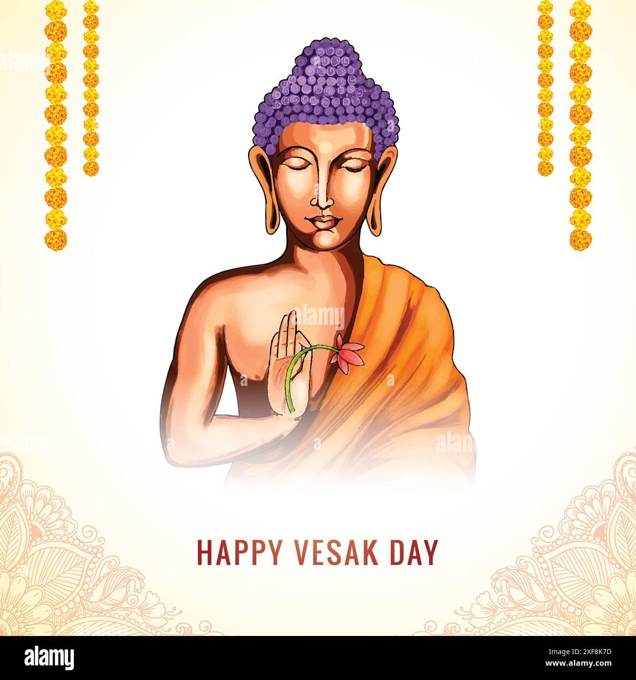 Happy buddha purnima vesak day traditional card background Stock Vector ...