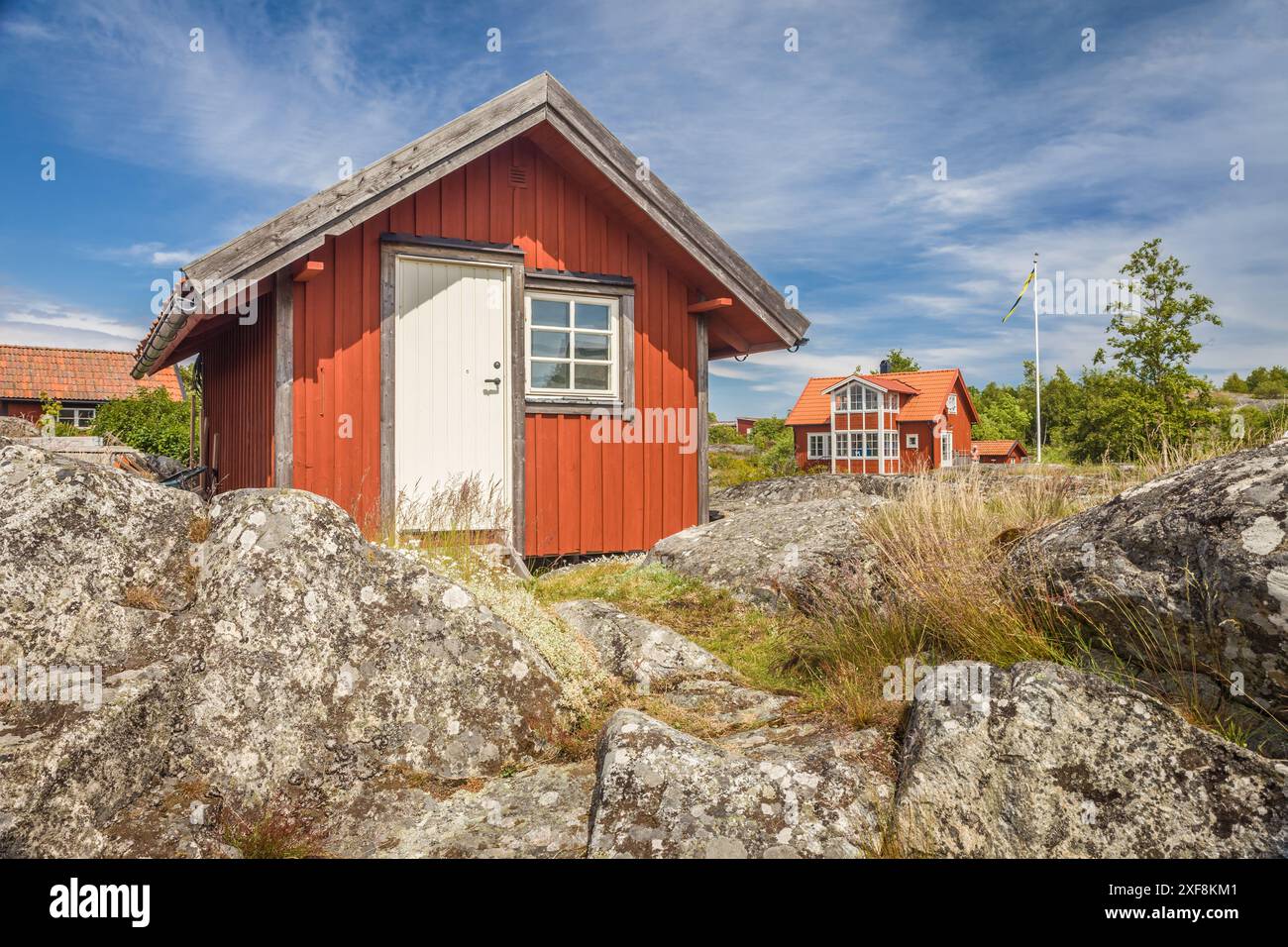 geography / travel, Sweden, Bathing hut at Landsort on Oeja small ...
