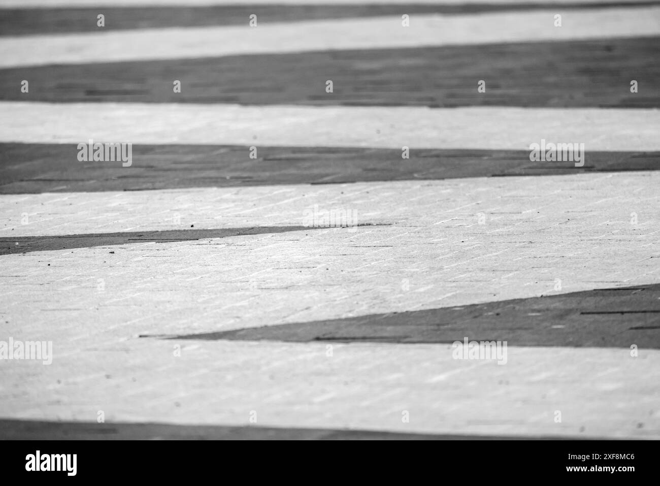 Urban pedestrian area pavement background photo, gray and white stone ...