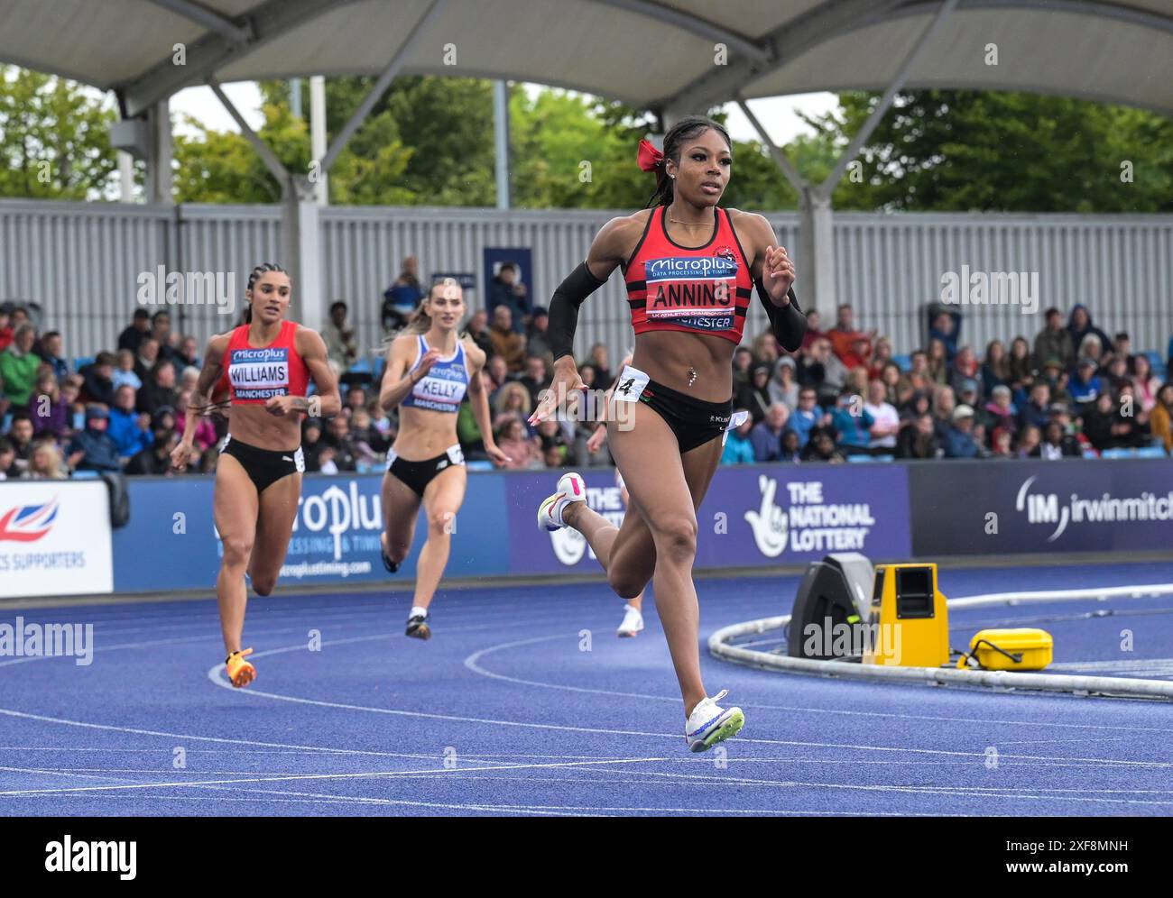 Amber Anning competing in the women's 400m final at the UK Athletics ...