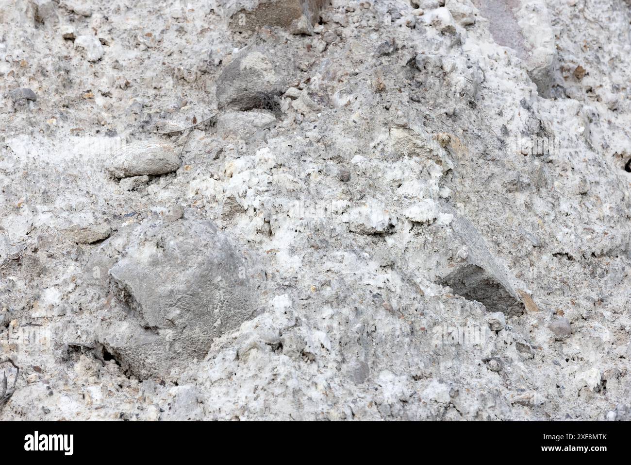 Gray white clay and sand, industrial ground photo background Stock ...