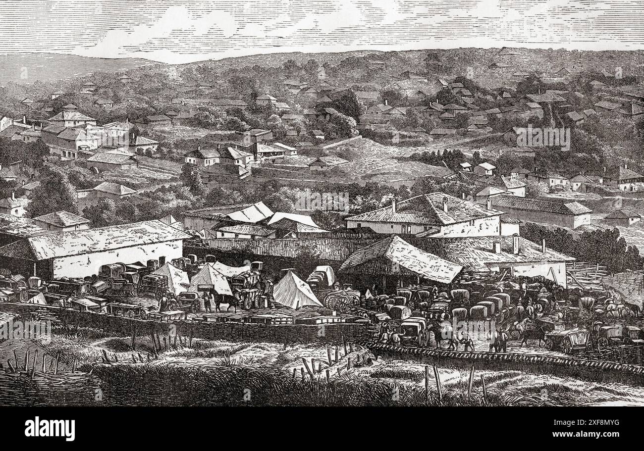 General view of the Russian Imperial army camp at Gorny-Studen, general ...