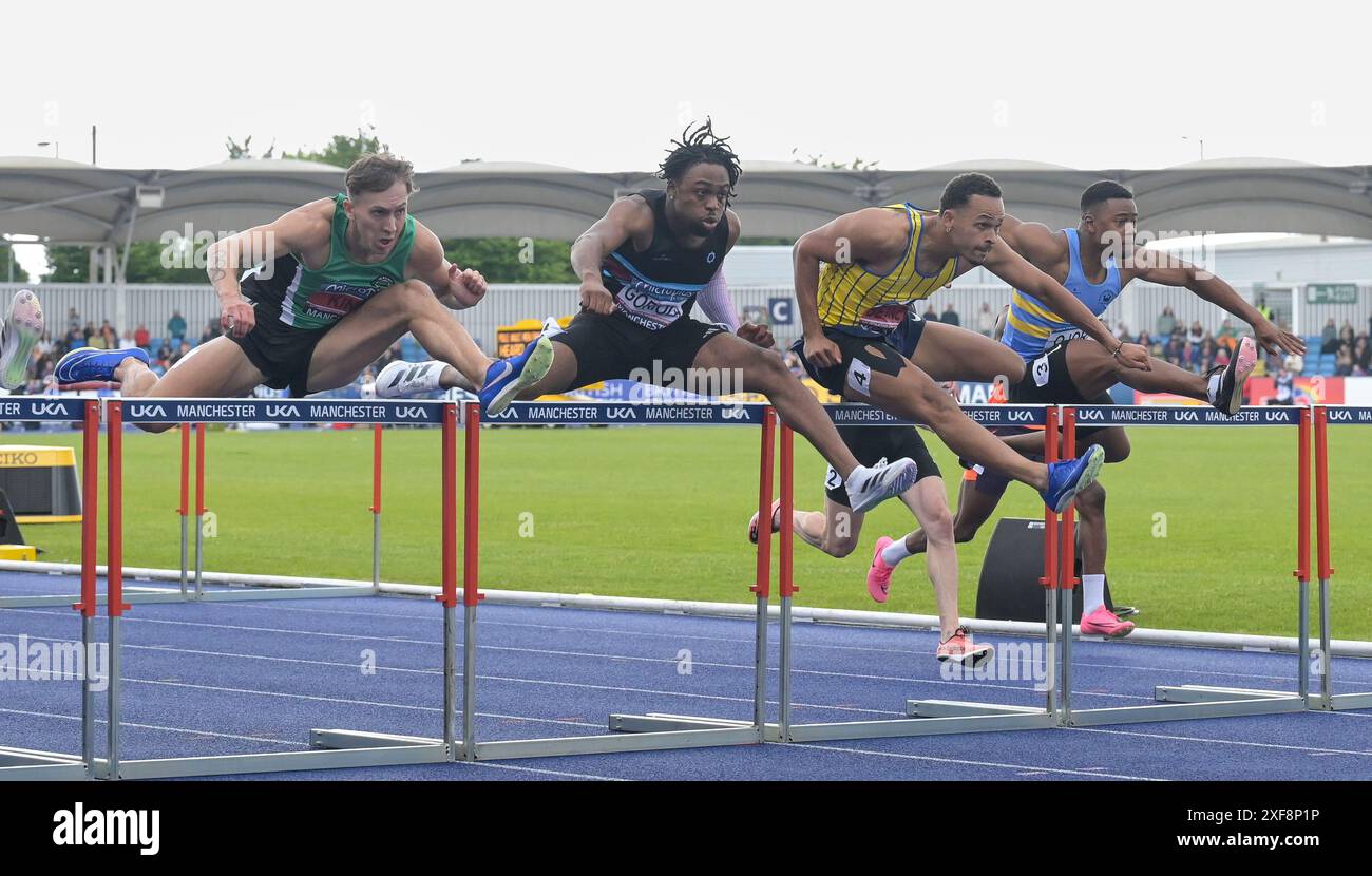 David King, Daniel Goriola, Sam Bennett and Tade Ojora competing in the ...
