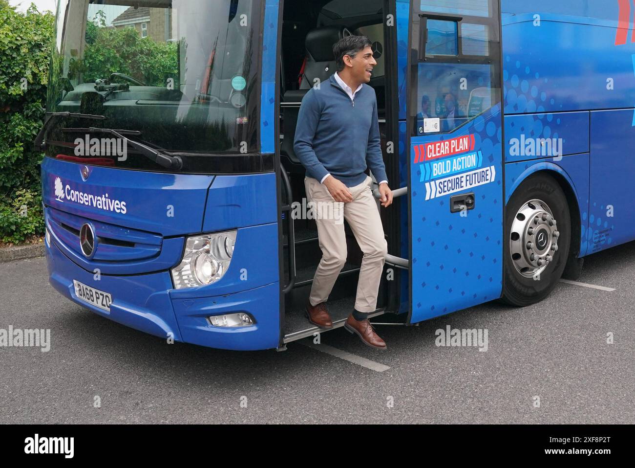 Prime Minister Rishi Sunak arrives for a visit to a Morrisons store in ...