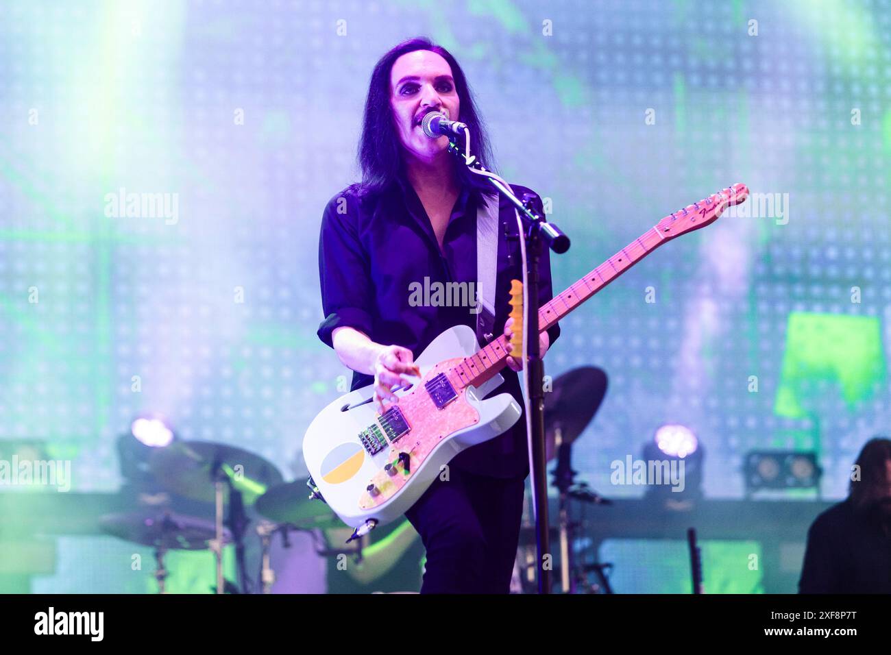 Milano, Italy. 01st July, 2024. Brian Molko of Placebo is performing ...