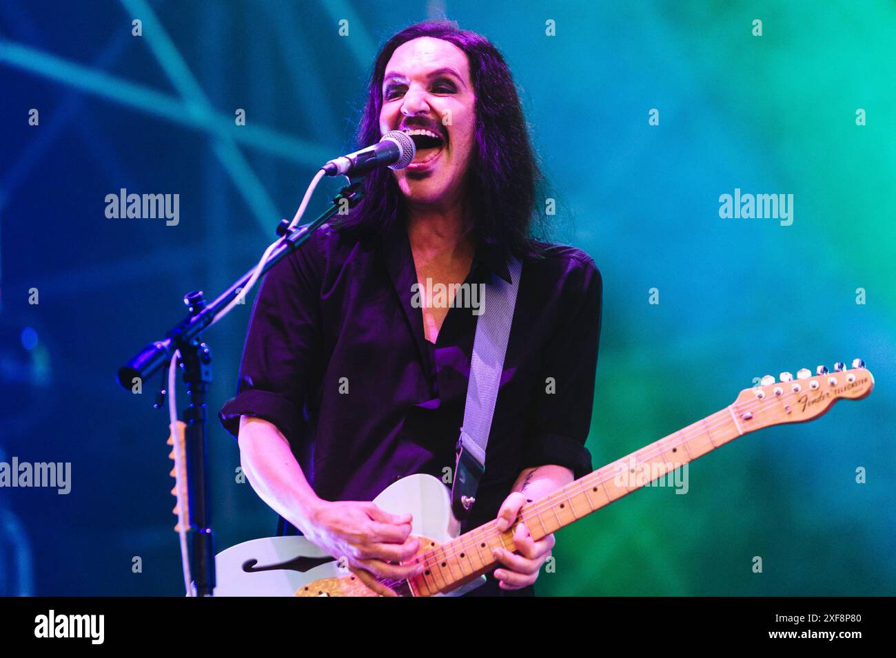 Milano, Italy. 01st July, 2024. Brian Molko of Placebo is performing ...