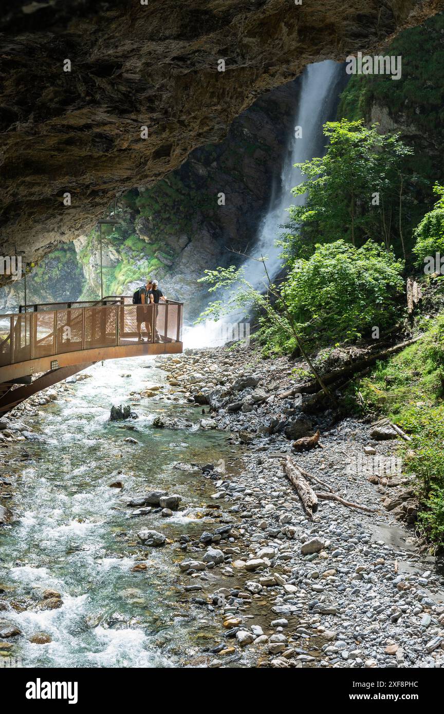 The Liechtensteinklamm gorge in St. Johann im Pongau in Salzburg ...