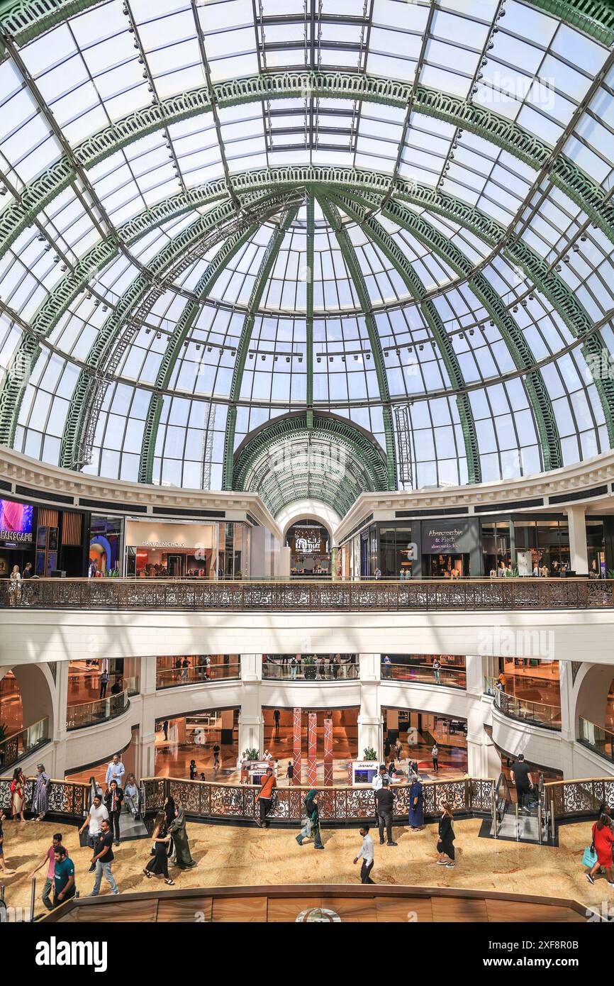 Dubai, UAE - February 24. 2023: The modern structure of Mall of the ...
