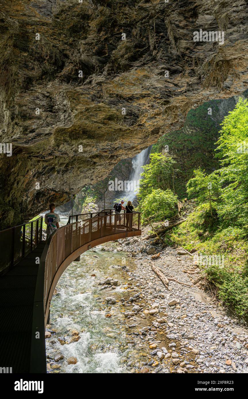 The Liechtensteinklamm gorge in St. Johann im Pongau in Salzburg ...