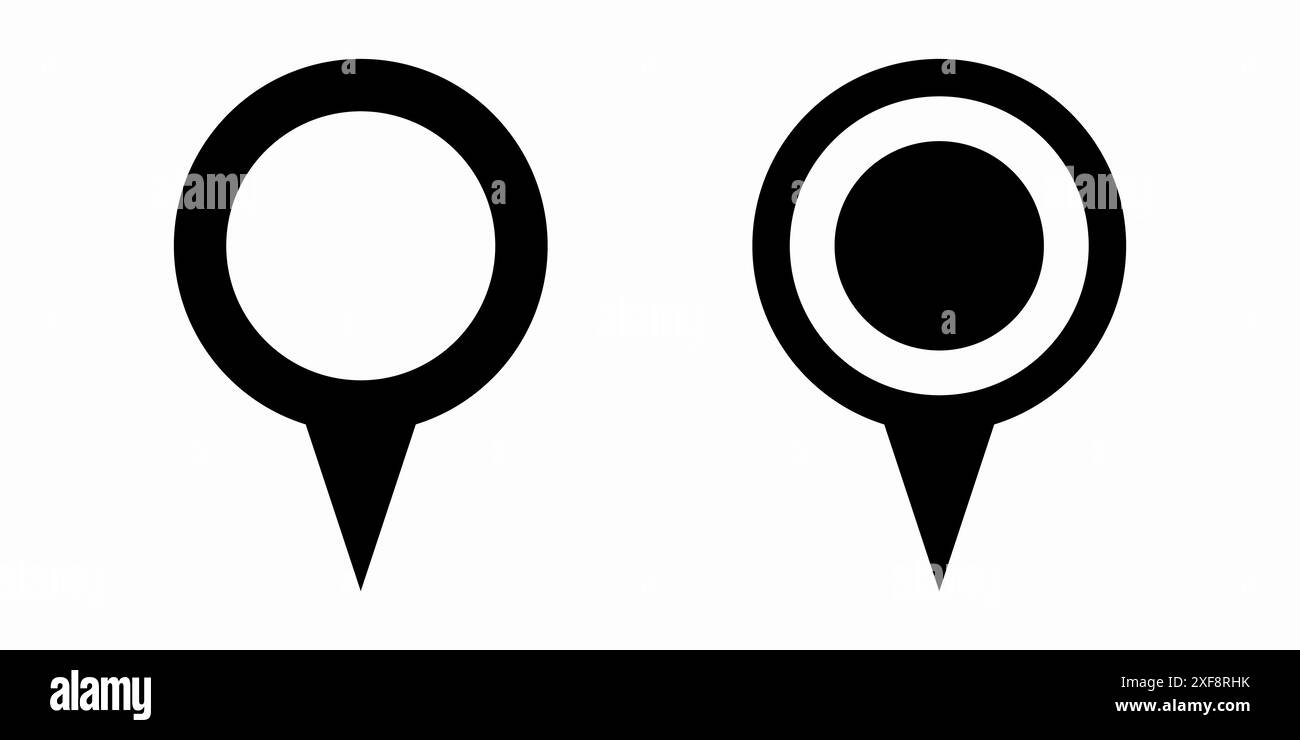 Set of Location pin icons. GPS marker. Vector illustration Stock Vector ...