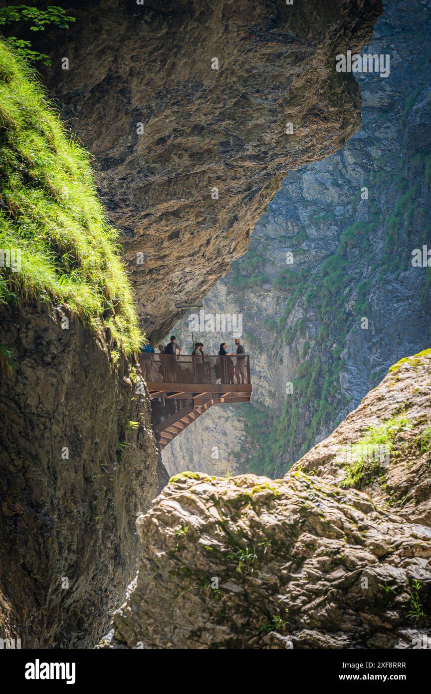 The Liechtensteinklamm gorge in St. Johann im Pongau in Salzburg ...