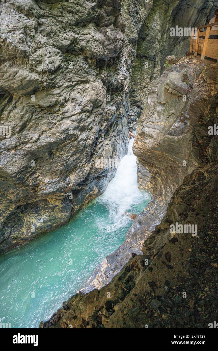 The Liechtensteinklamm gorge in St. Johann im Pongau in Salzburg ...