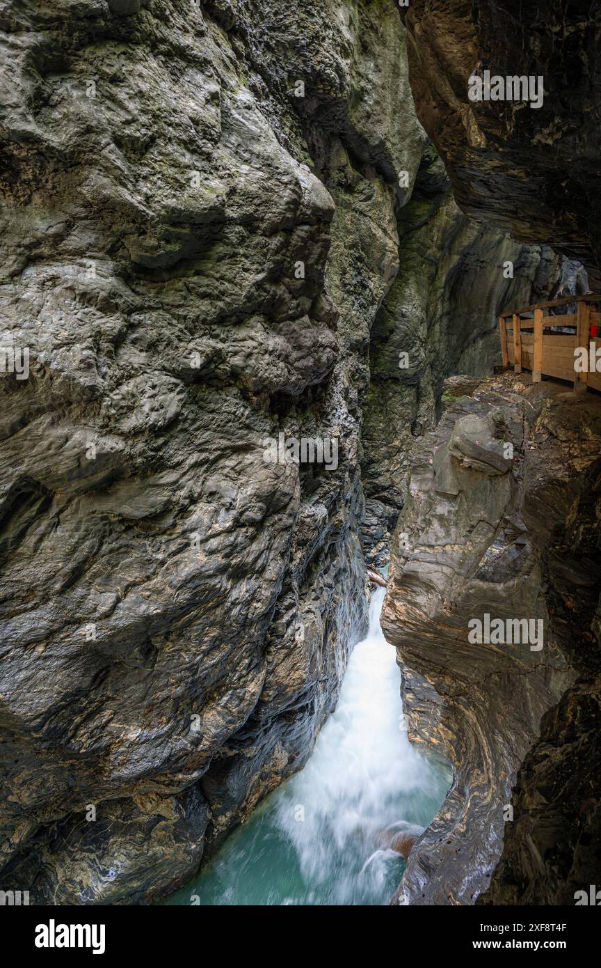 The Liechtensteinklamm gorge in St. Johann im Pongau in Salzburg ...