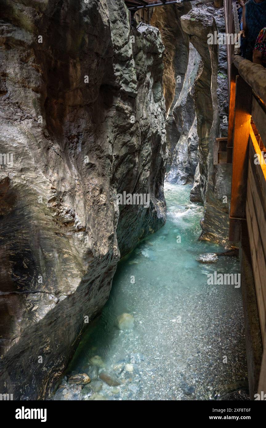 The Liechtensteinklamm gorge in St. Johann im Pongau in Salzburg ...