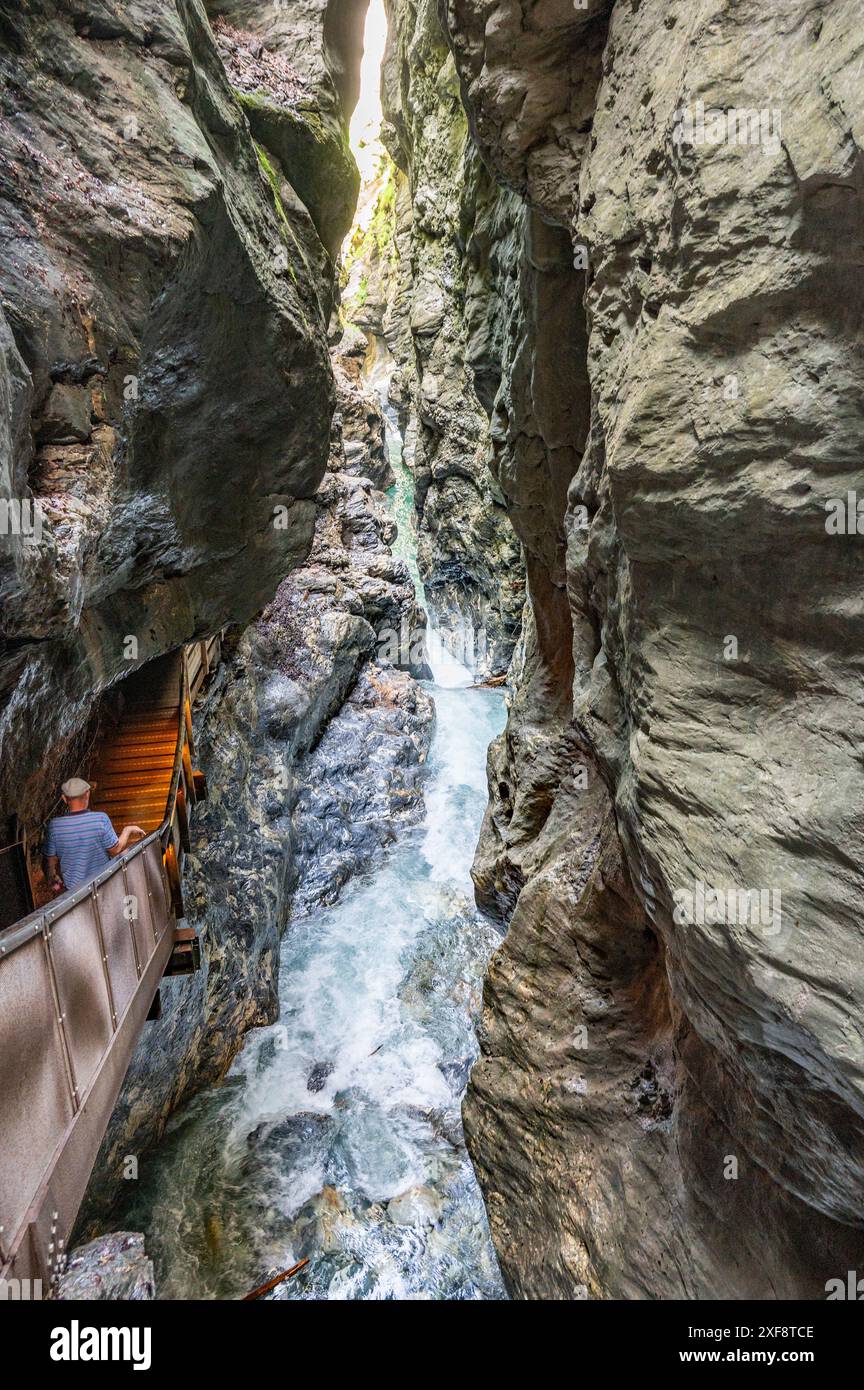 The Liechtensteinklamm gorge in St. Johann im Pongau in Salzburg ...