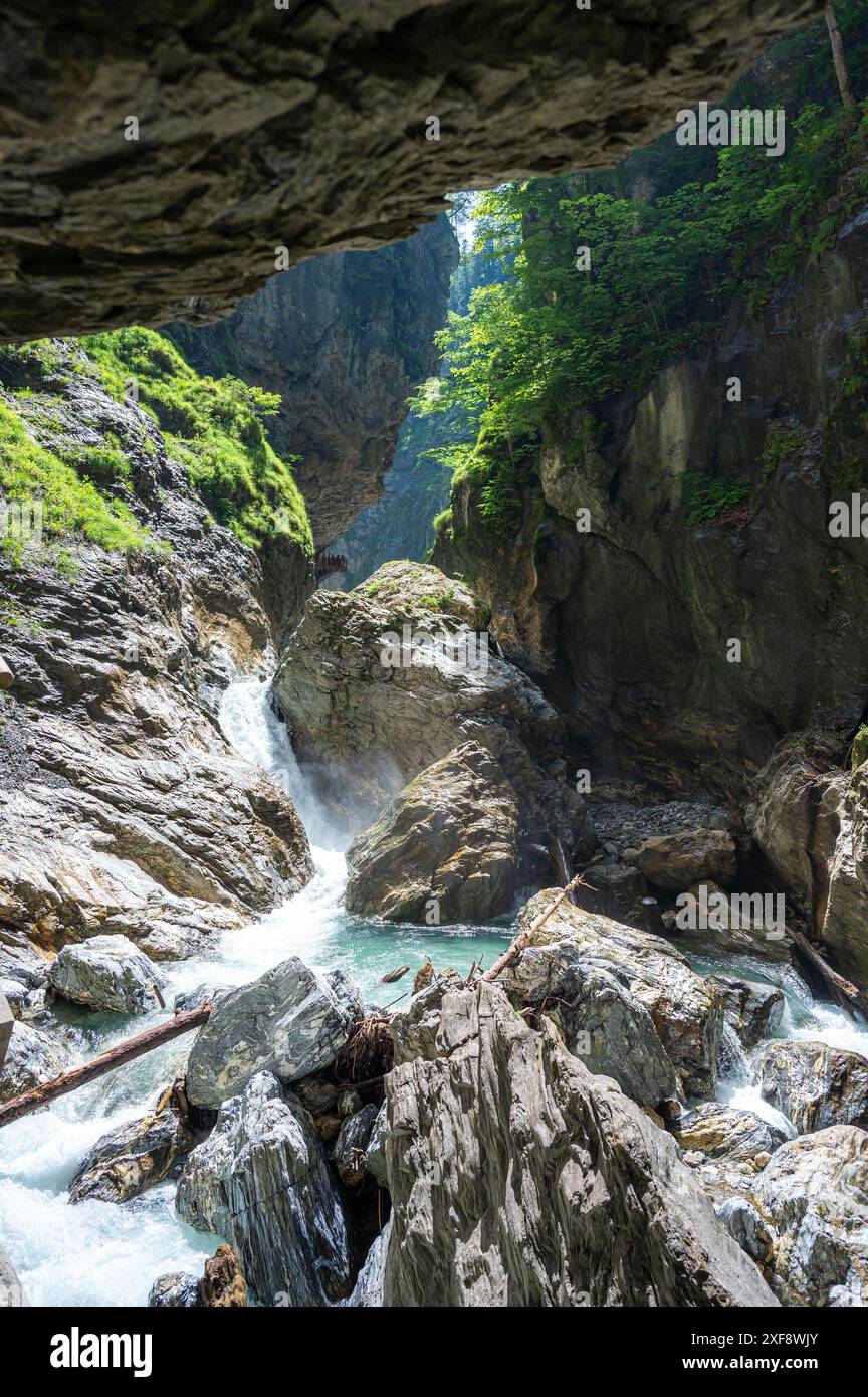 The Liechtensteinklamm gorge in St. Johann im Pongau in Salzburg ...