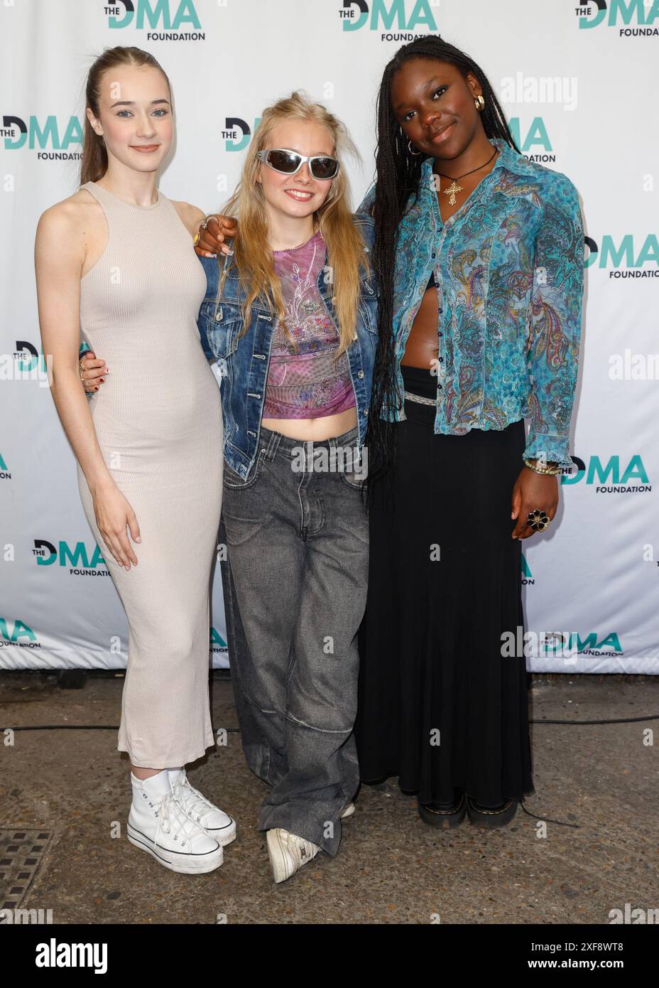 London, UK. 30th June, 2024. (L-R) Daisy Sequerra, Maddie Evans and ...
