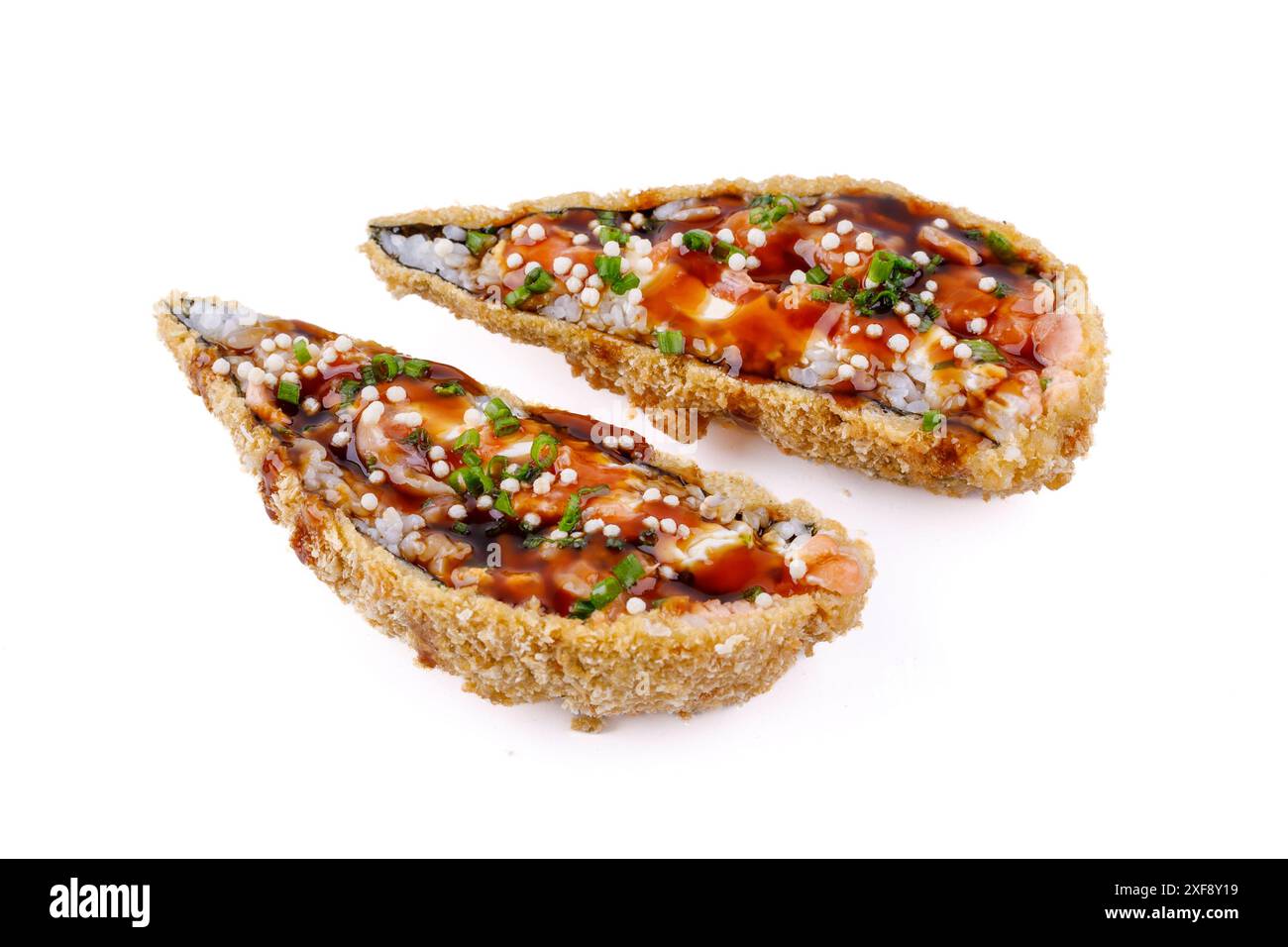 Roll salmon in hand Cut Out Stock Images & Pictures - Alamy