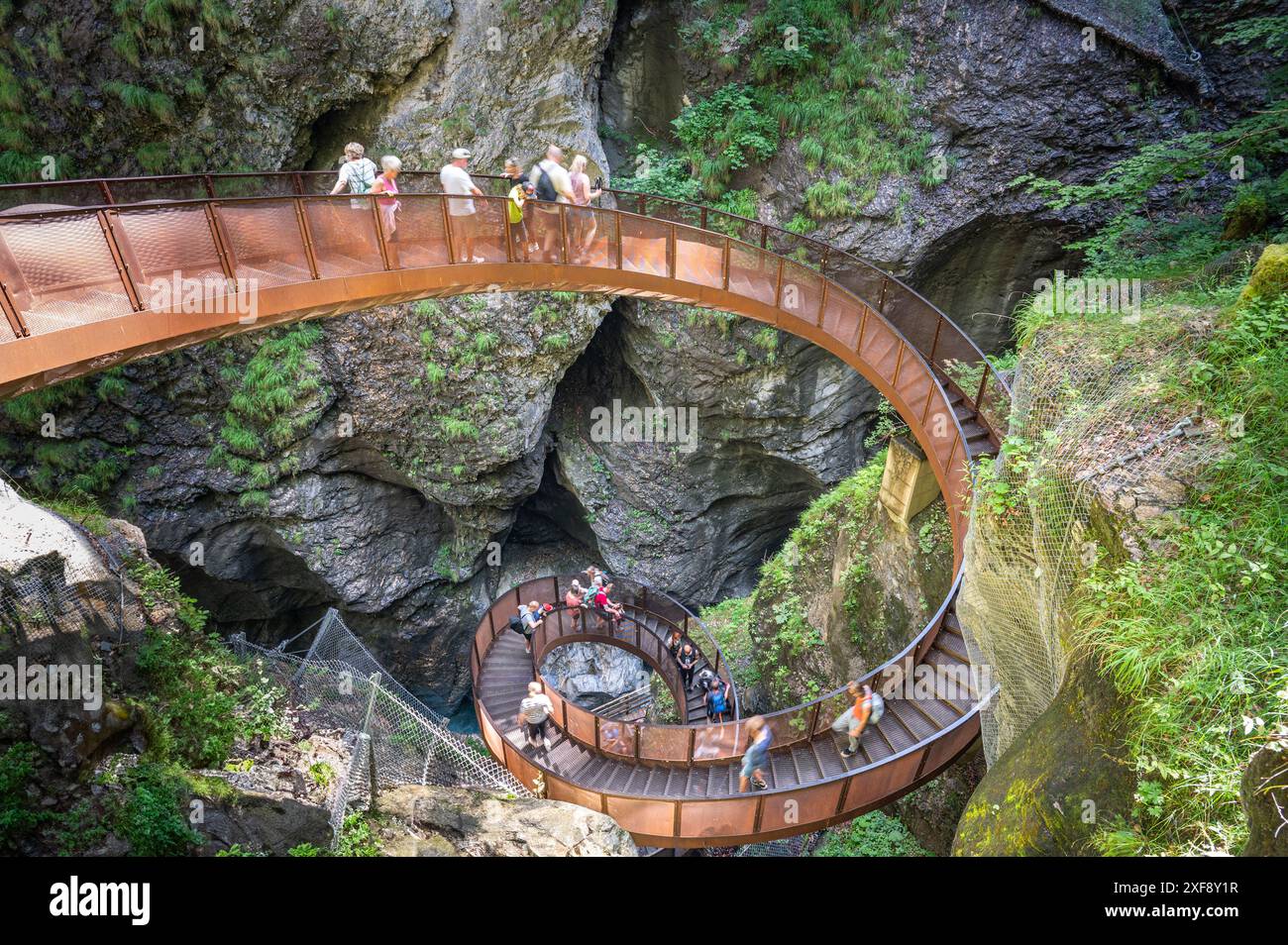 The Liechtensteinklamm gorge in St. Johann im Pongau in Salzburg ...
