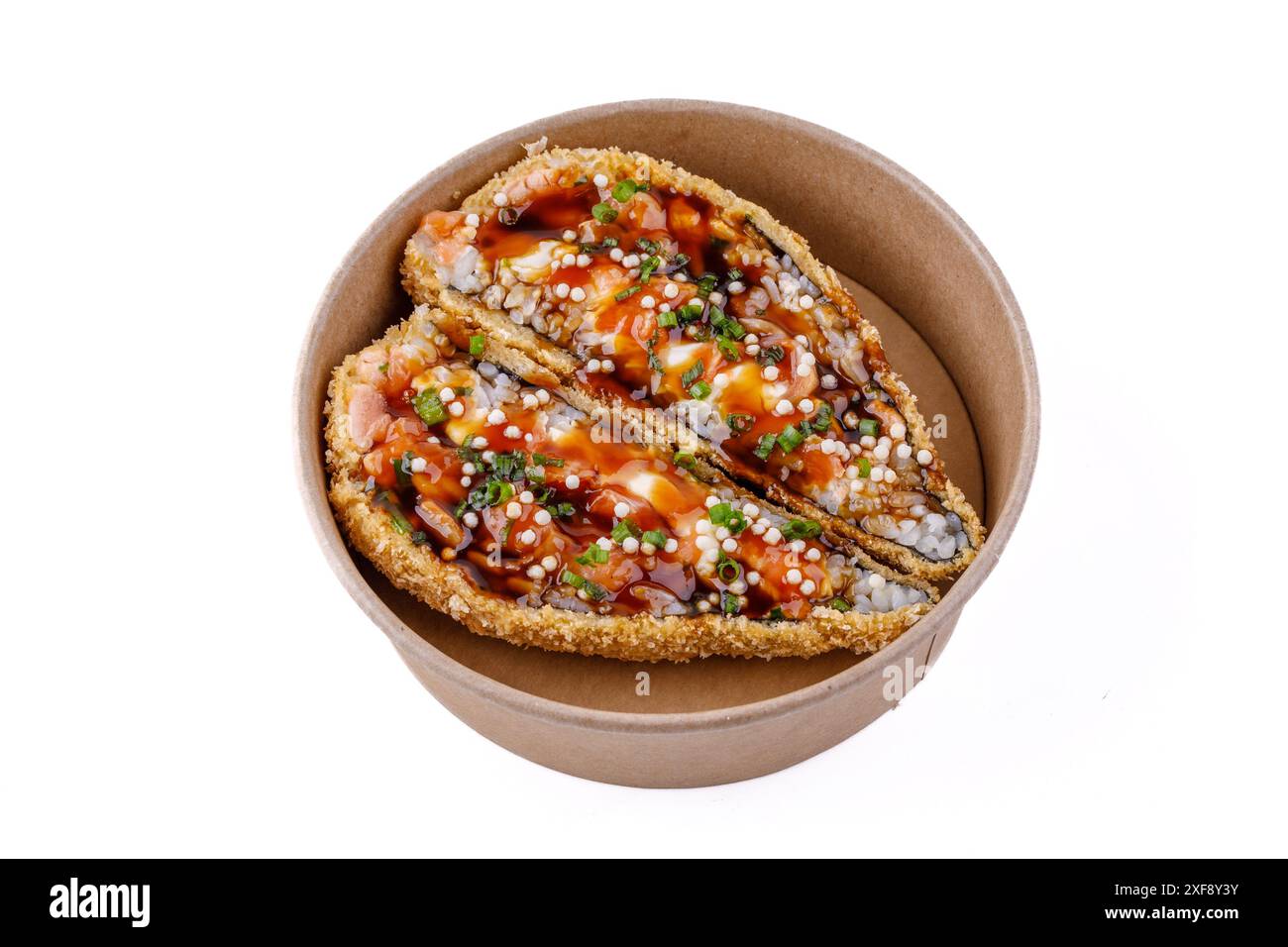 Roll salmon in hand Cut Out Stock Images & Pictures - Alamy