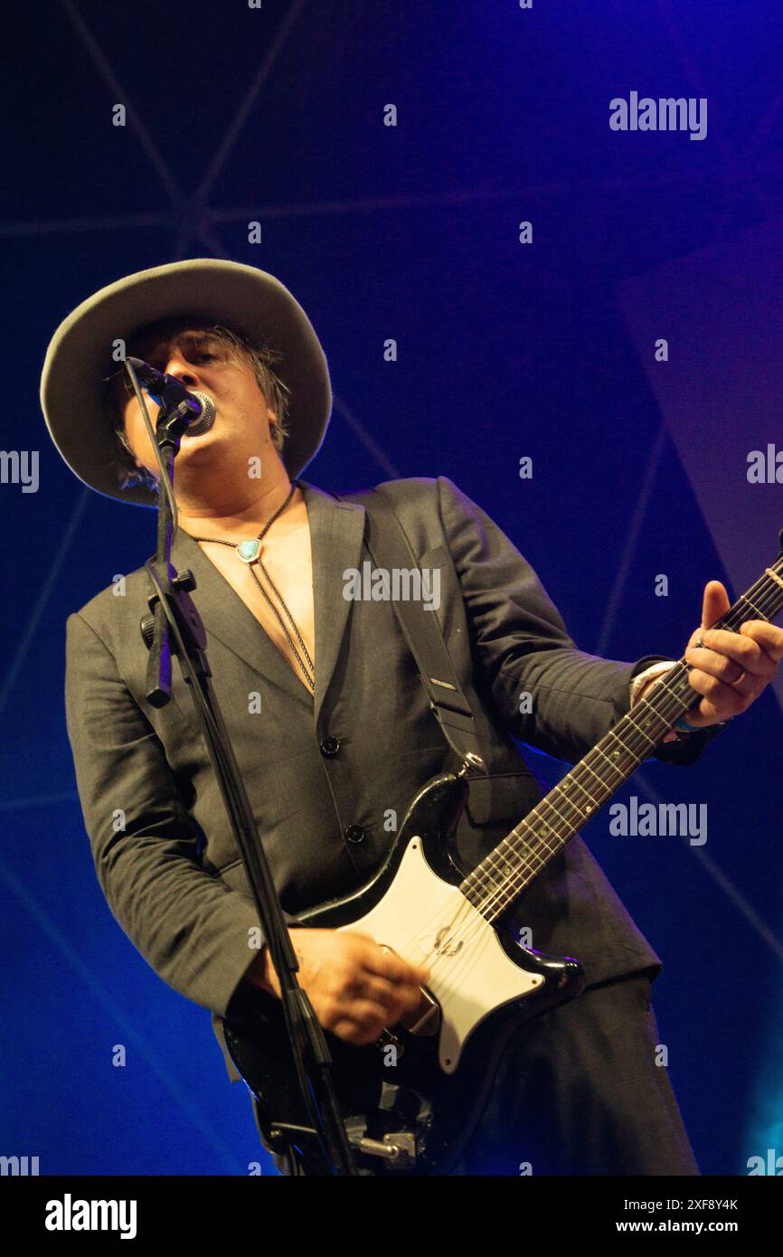 Rome, Italy. 1st July 2024. Peter Doherty on stage at Villa Ada ...