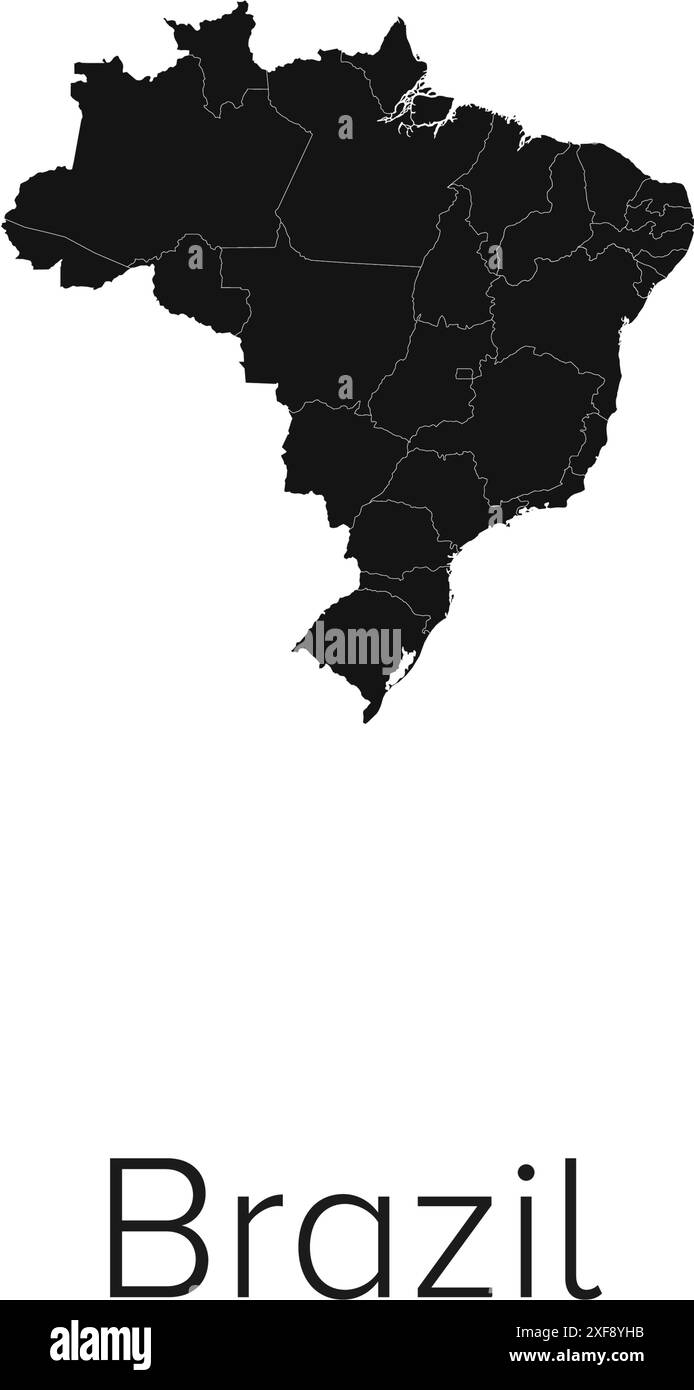 Brazil map south america hi-res stock photography and images - Alamy