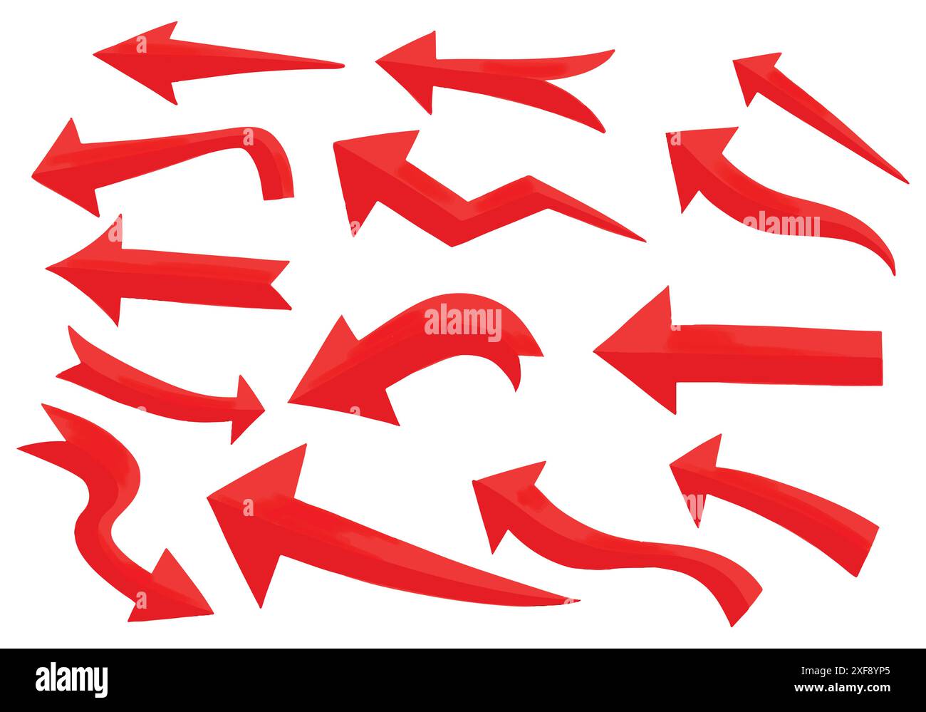 Modern different red arrows set design Stock Vector Image & Art - Alamy