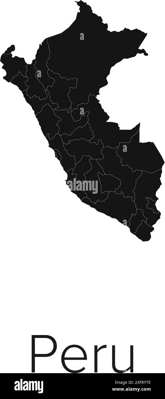 Peru vector map hi-res stock photography and images - Alamy