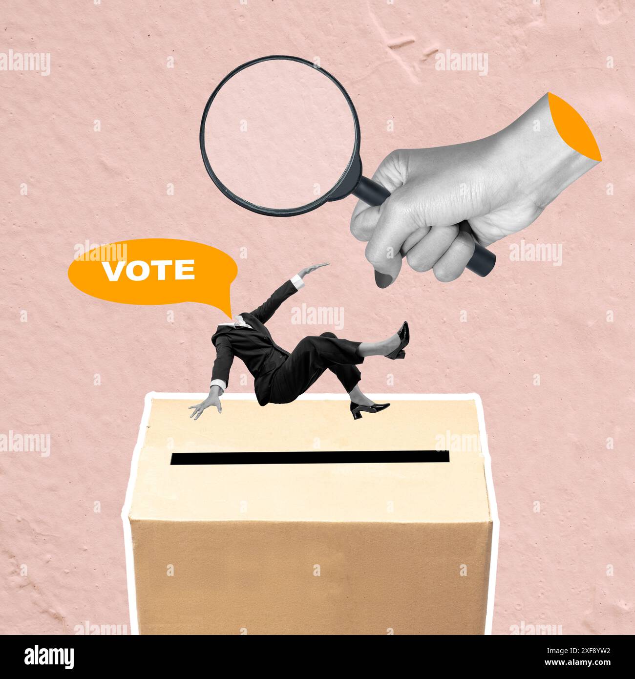 Vote right woman poster hi-res stock photography and images - Alamy