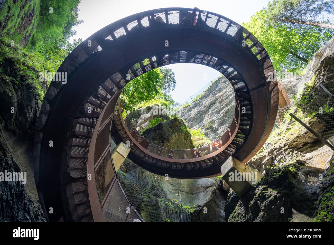 The Liechtensteinklamm gorge in St. Johann im Pongau in Salzburg ...